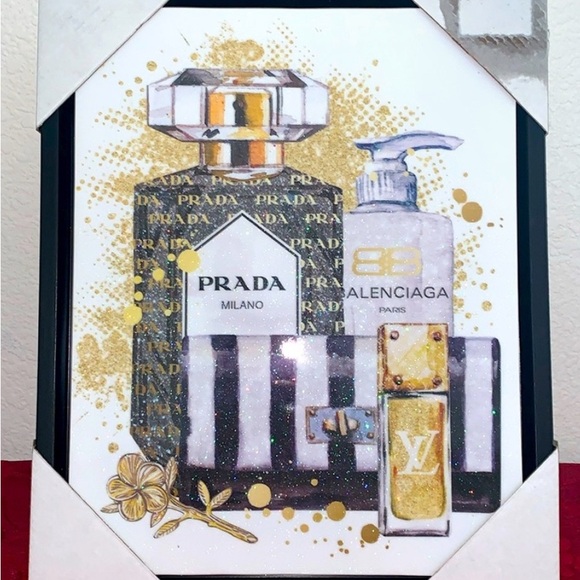 Art | Prada And Louis Vuitton Gold And Black Art Print | Poshmark